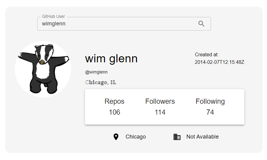 GITHUB USER SEARCHER | github-user GITHUB USER SEARCHER | github-user